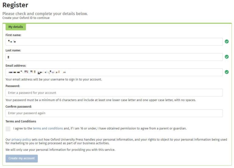 Create your school account – Oxford Reading Buddy Support